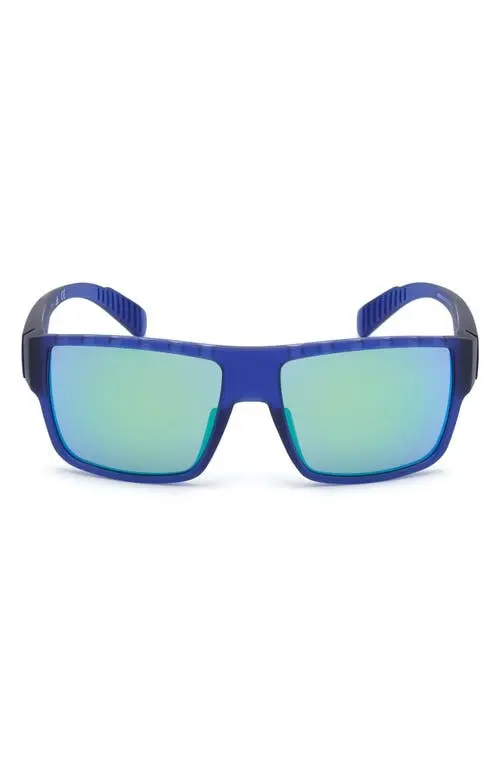 Adidas 57mm Rectangular Sunglasses - Blue/smoke Photocromatic