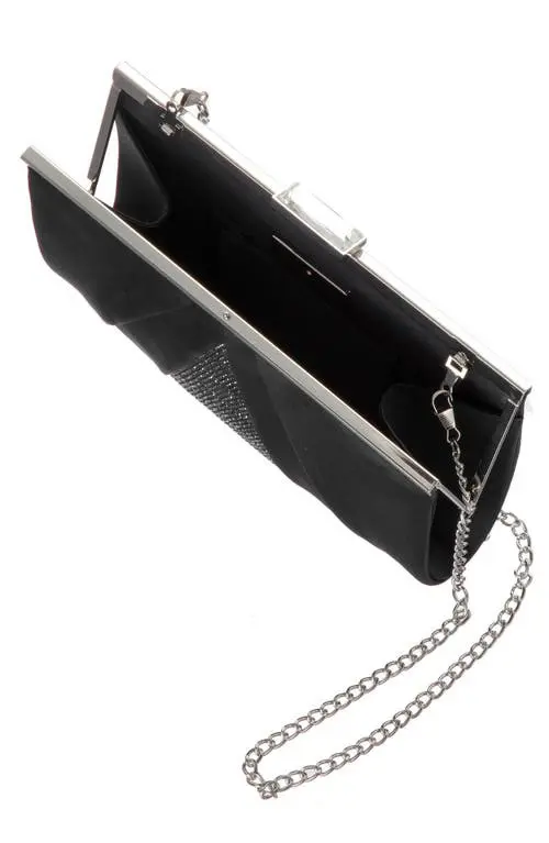 Nina Ophelia Frame Clutch - Black