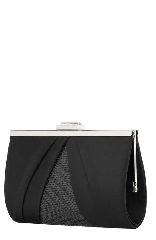 Nina Ophelia Frame Clutch - Black