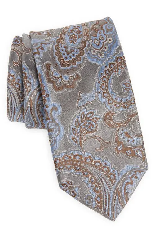 Eton Silk Paisley Neck Tie - Black