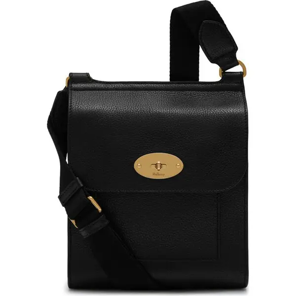 Mulberry Small Antony Leather Crossbody Bag - A100 Black