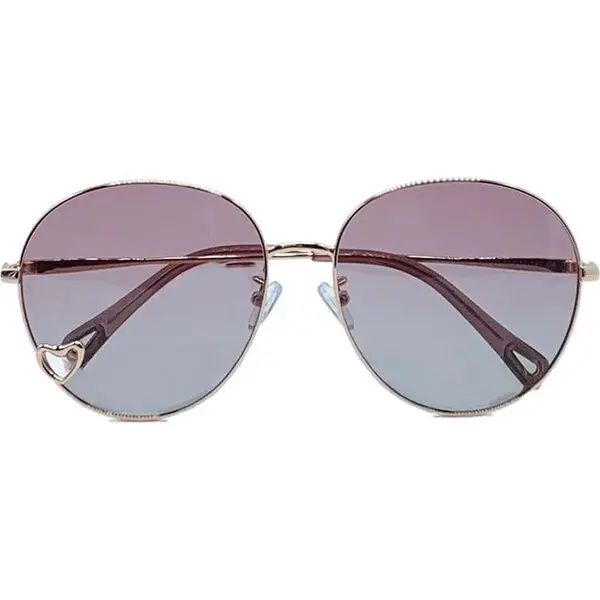 BLUESTONE SUNSHIELDS Love 53mm Polarized Sunglasses - Rose Gold/pink