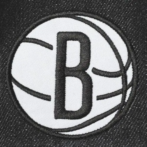 THE WILD COLLECTIVE Brooklyn Nets Patch Denim Button-up Jacket
