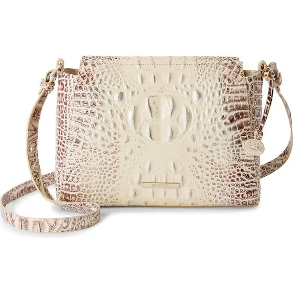 Brahmin Hillary Croc Embossed Leather Crossbody Bag - Ginger