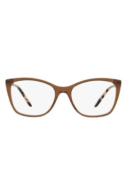 Tiffany & Co. 54mm Square Eyeglasses - Brown/ Grey/ Pink