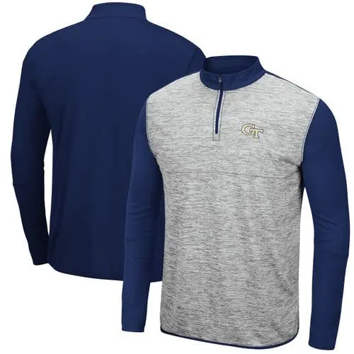 COLOSSEUM Navy Georgia Tech Yellow Jackets Prospect Space-dye Quarter-zip Jacket
