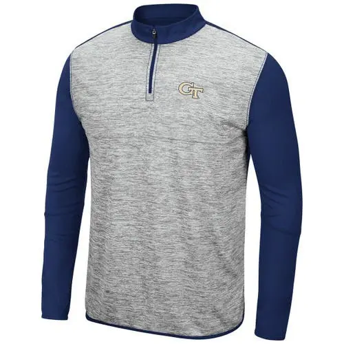 COLOSSEUM Navy Georgia Tech Yellow Jackets Prospect Space-dye Quarter-zip Jacket
