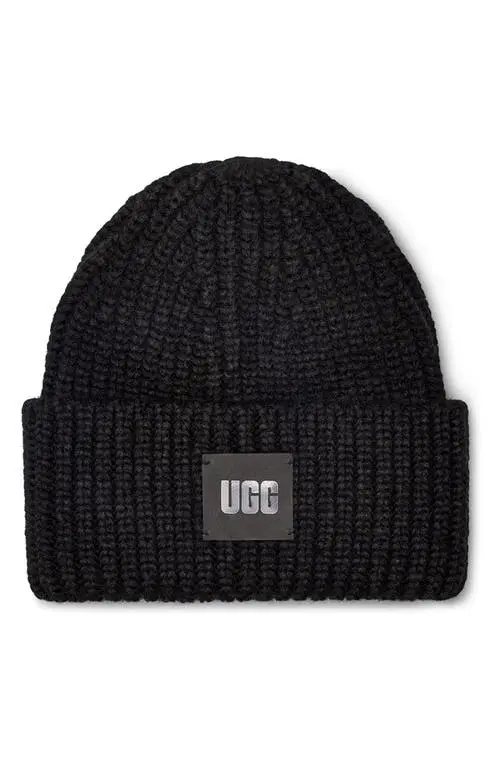UGG Chunky Ribbed Beanie - Black