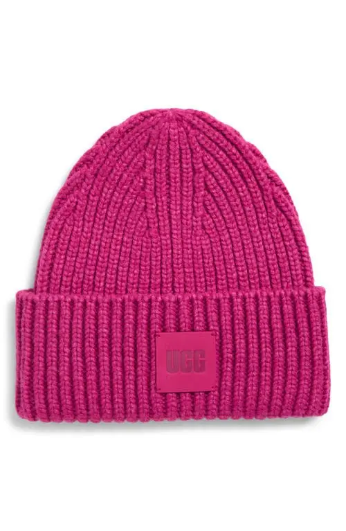 UGG Chunky Ribbed Beanie - Chroma Pink