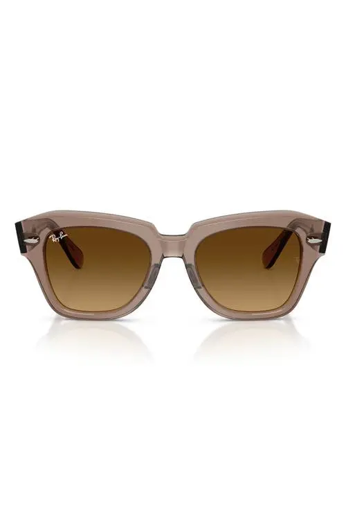 Ray-ban State Street Square Sunglasses - Light Brown