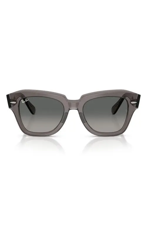 Ray-ban State Street Square Sunglasses - Transparent Grey