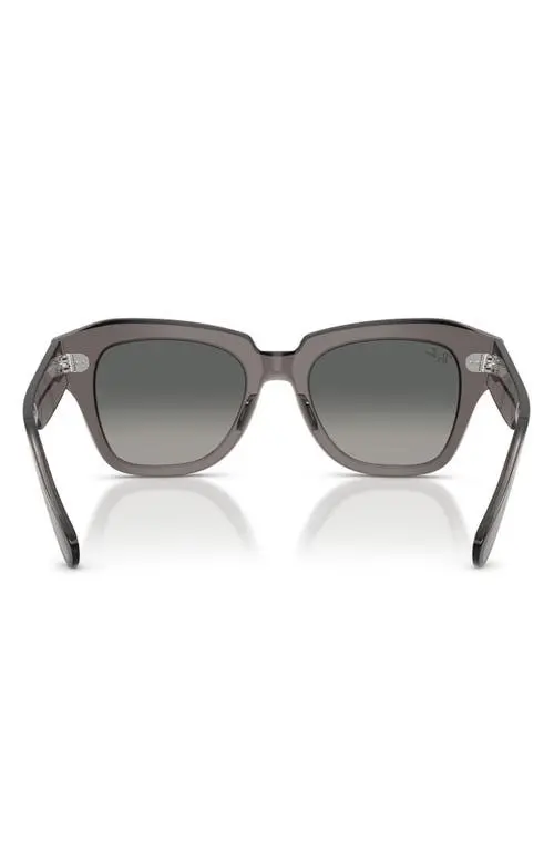 Ray-ban State Street Square Sunglasses - Transparent Grey