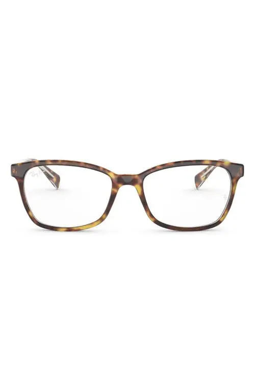 Ray-ban 52mm Square Eyeglasses - Havana