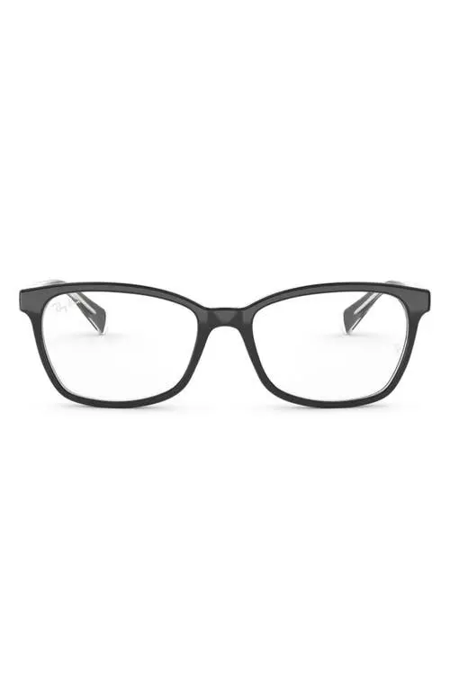 Ray-ban 52mm Square Eyeglasses - Top Black