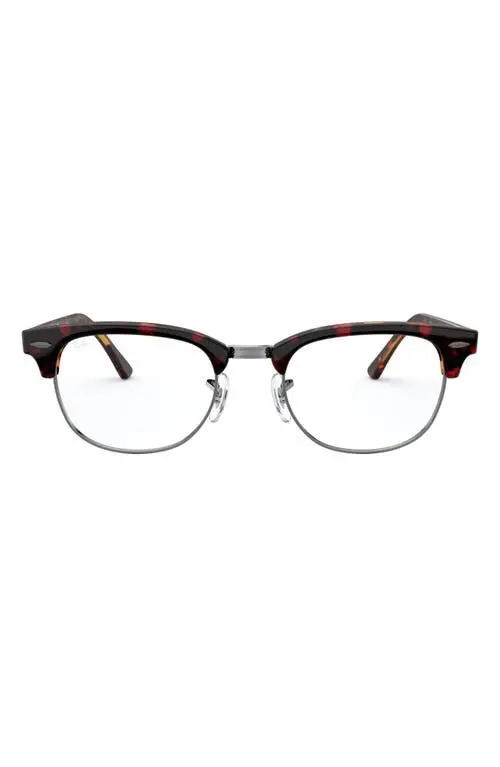 Ray-ban Clubmaster Eyeglasses - Transparent Red