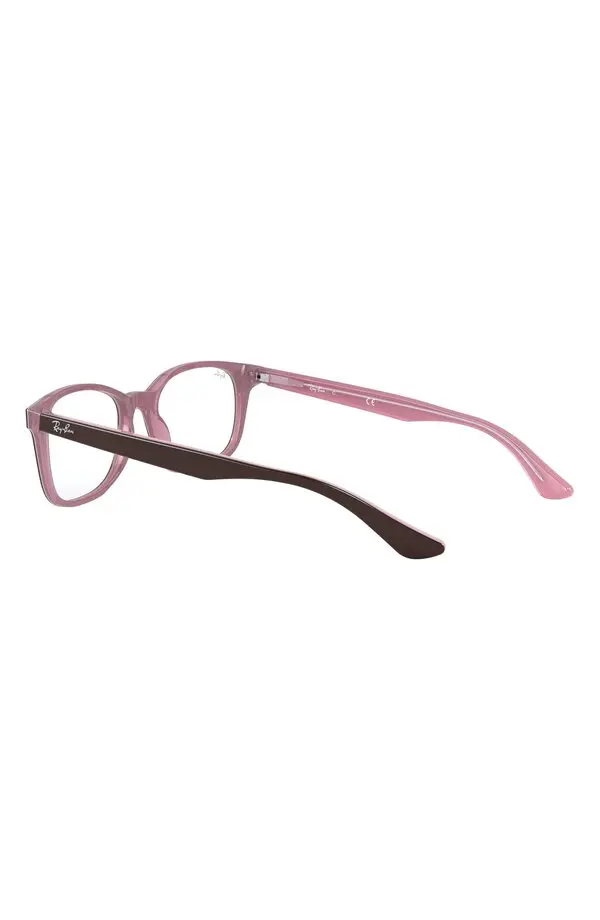 Ray-ban Square Frame Optical Glasses - Brown/ Opal Pink