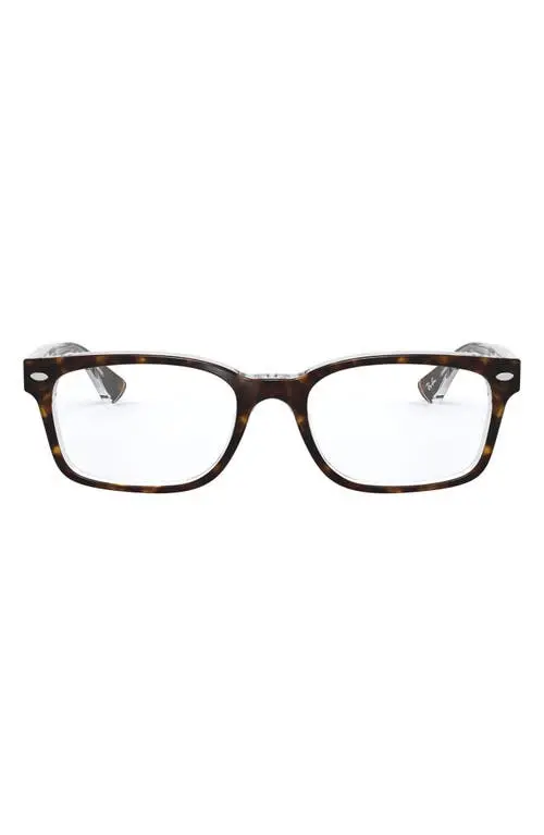 Ray-ban Square Frame Optical Glasses - Havana Brown