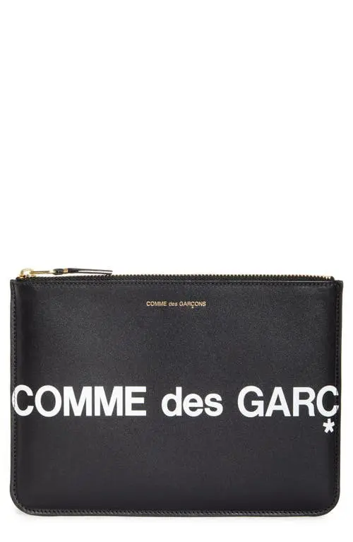 Comme Des Garçons Huge Logo Large Zip Pouch