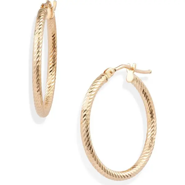 Bony Levy 14k Gold Twisted Hoop Earrings - 14k Yellow Gold