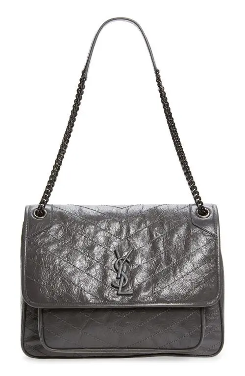 Saint Laurent Niki Large Shoulder Bag - Storm