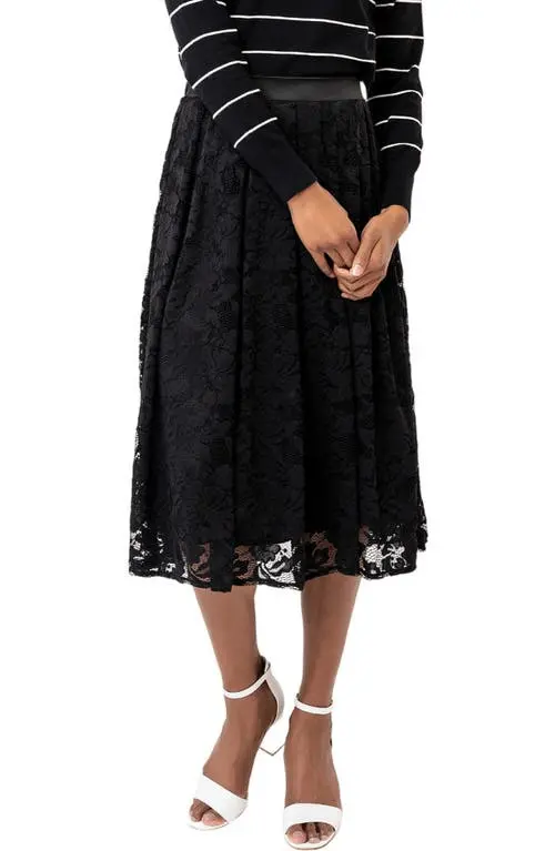 GIBSONLOOK Lace Midi Skirt