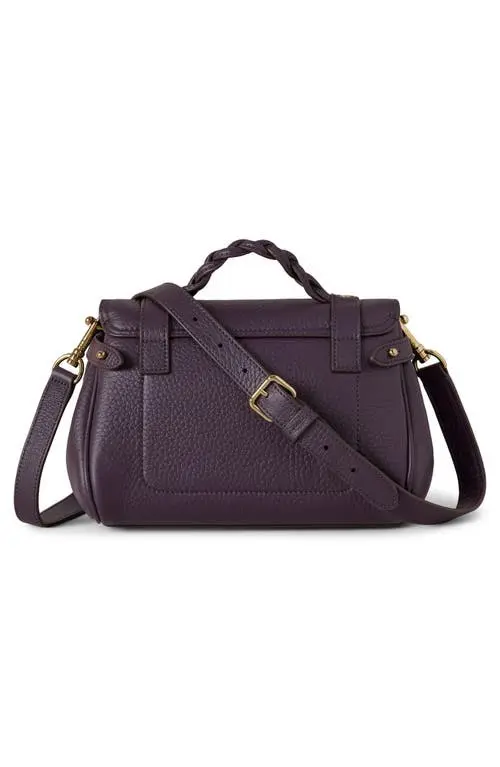 Mulberry Mini Alexa Leather Satchel - Deep Aubergine