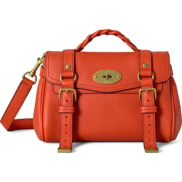 Mulberry Mini Alexa Leather Satchel - Orange