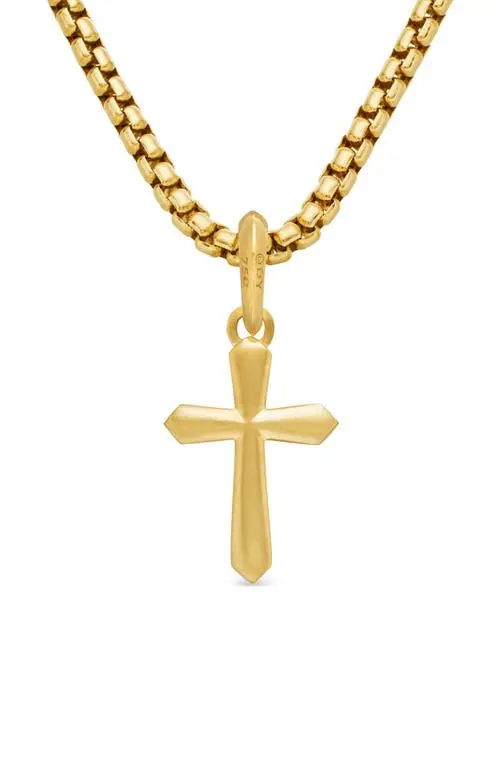 David Yurman 18k Roman Cross Amulet Enhancer - Gold