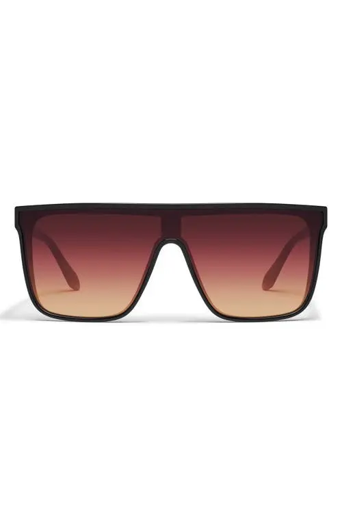 Quay Nightfall 138mm Shield Sunglasses - Black/iris Glow