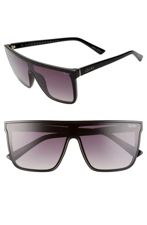 Quay Night Fall Gradient Flat Top Sunglasses - Black/smoke