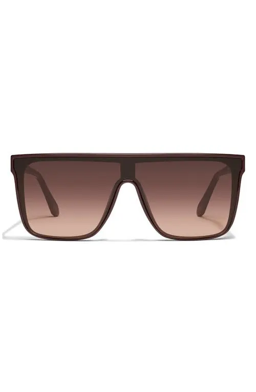 Quay Nightfall 138mm Shield Sunglasses - Espresso/brown Fawn