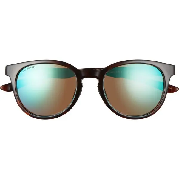 SMITH Eastbank 52mm Chromapop™ Polarized Round Sunglasses - Tortoise/polarized Opal Mirror