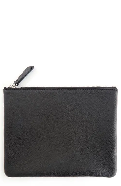ROYCE NEW YORK Leather Travel Pouch - Black