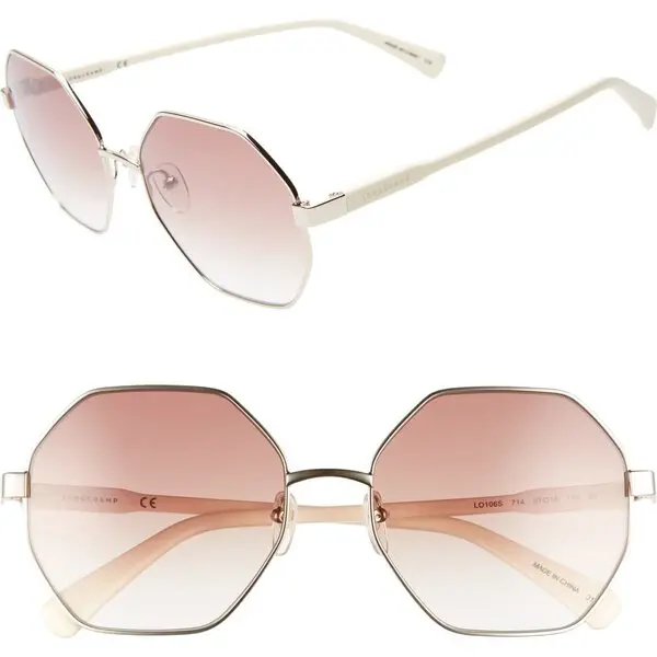 Longchamp Le Pliage Octagonal Sunglasses - Gold
