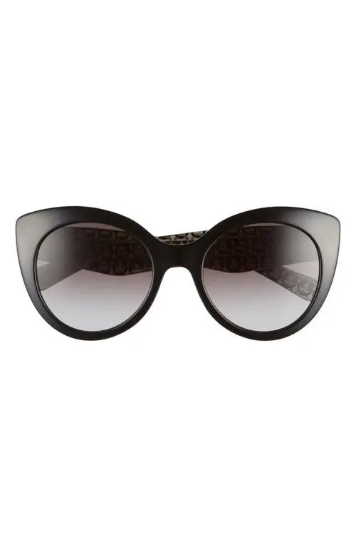 FERRAGAMO Classic 54mm Gradient Cat Eye Sunglasses - Black/grey Gradient