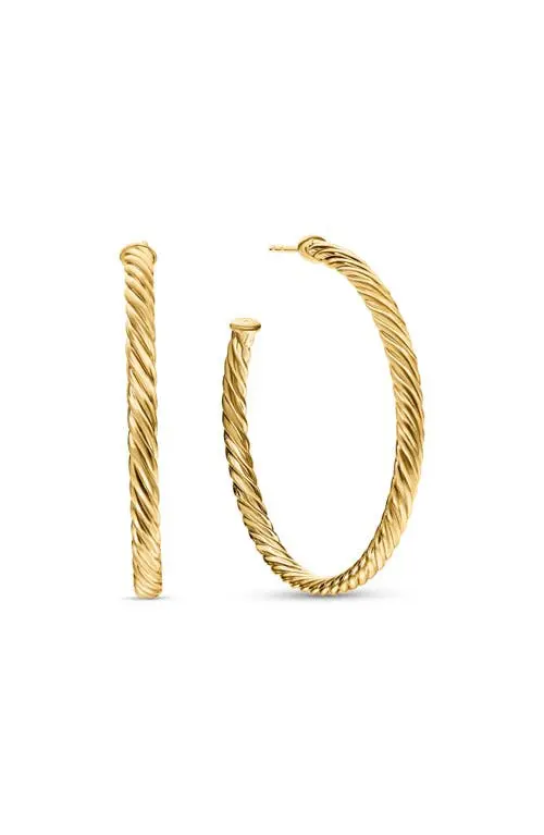 David Yurman Cable Hoop Earrings - Gold