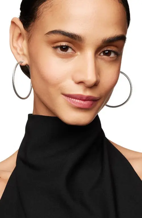 David Yurman Large Cable Hoop Earrings