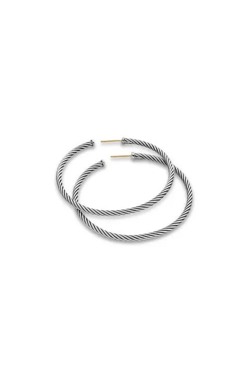 David Yurman Large Cable Hoop Earrings