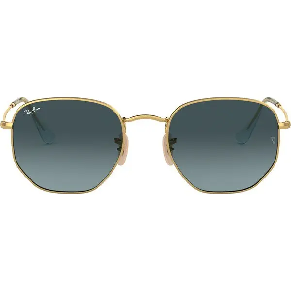 Ray-ban 51mm Geometric Sunglasses - Gold/blue Gradient