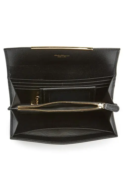 FERRAGAMO Icona Clip Continental Wallet - Nero