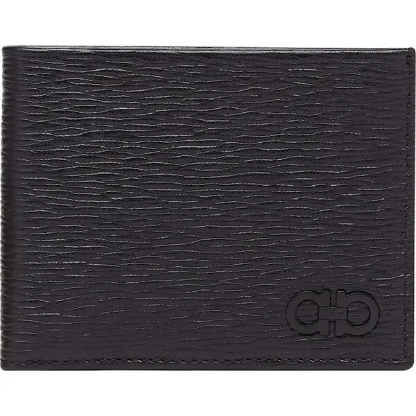 FERRAGAMO Revival Leather Wallet - Nero/dark Rain