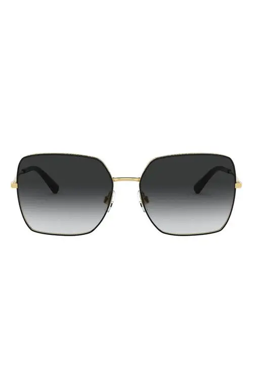 Dolce & Gabbana 57mm Square Sunglasses - Gold Black
