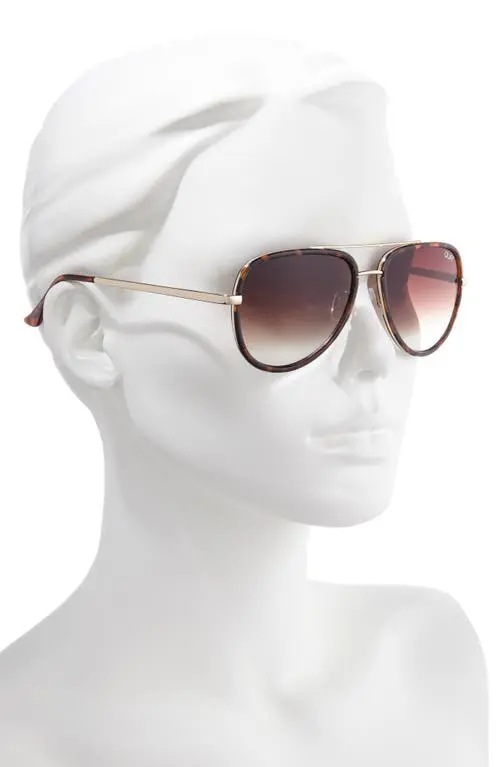 Quay All In Aviator Sunglasses - Tort Brnfd