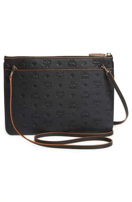 Mcm Klara Monogram Leather Crossbody Pouch