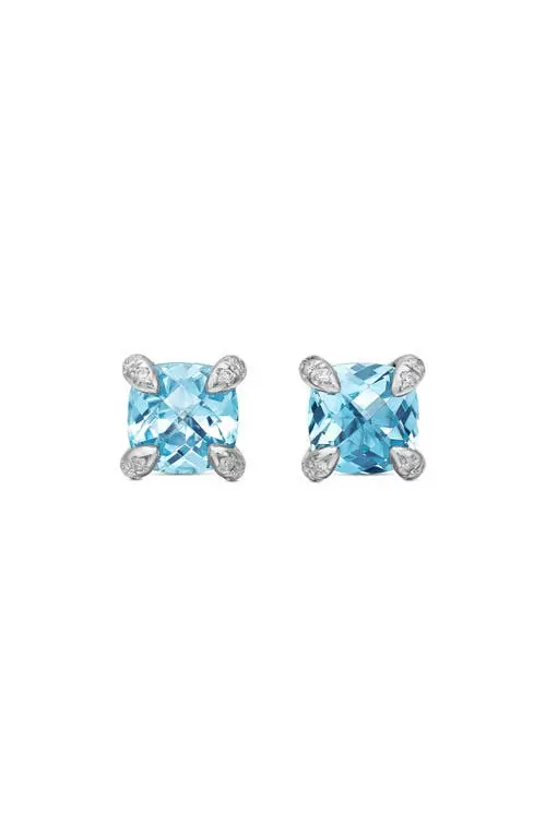 David Yurman Chatelaine® Stud Earrings - Blue Topaz