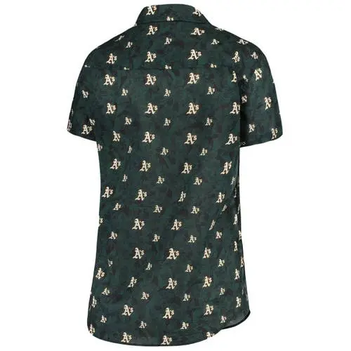 FOCO Oakland Athletics Floral Button-up Shirt