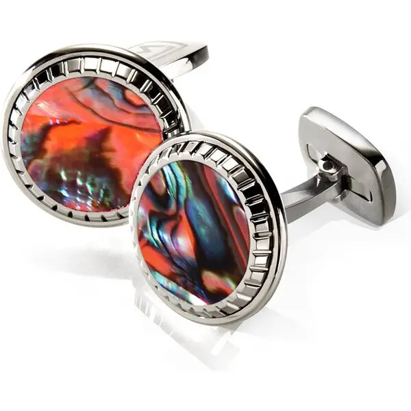 M-Clip® Abalone Cuff Links - Orange