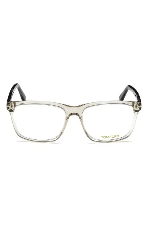 TOM FORD 56mm Block Optical Glasses - Grey/striped Blue