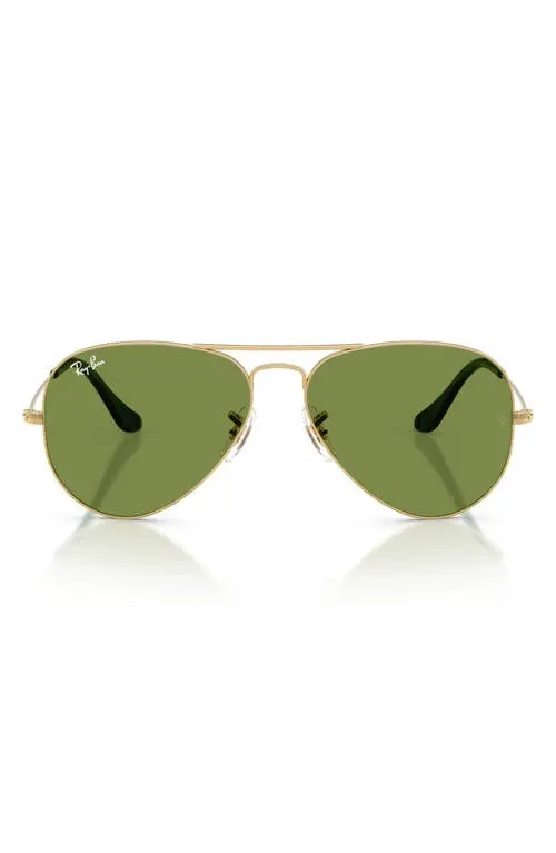 Ray-ban 58mm Aviator Sunglasses - Arista/green