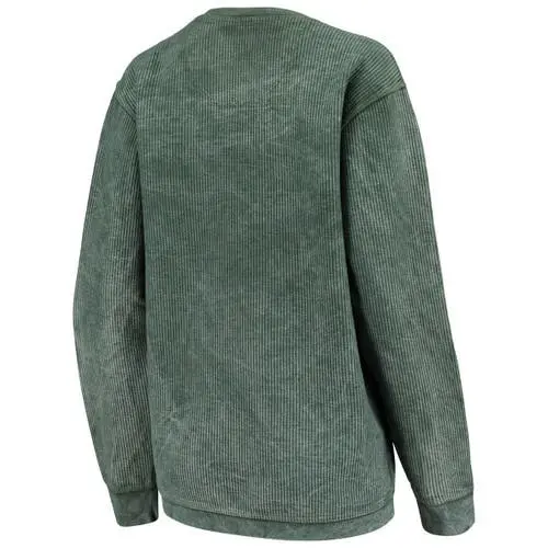PRESSBOX Michigan State Spartans Comfy Cord Vintage Wash Basic Arch Pullover Sweatshirt